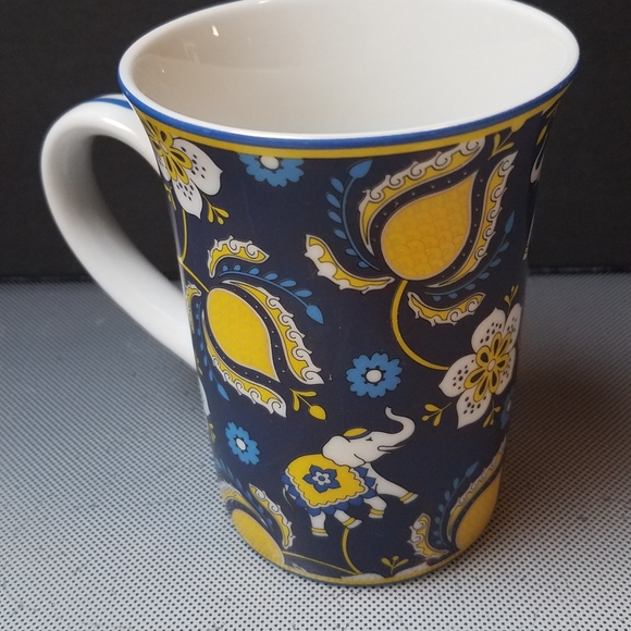 Vera Bradley | Dining | Vera Bradley Ellie Blue Mug Blue Yellow Paisley ...